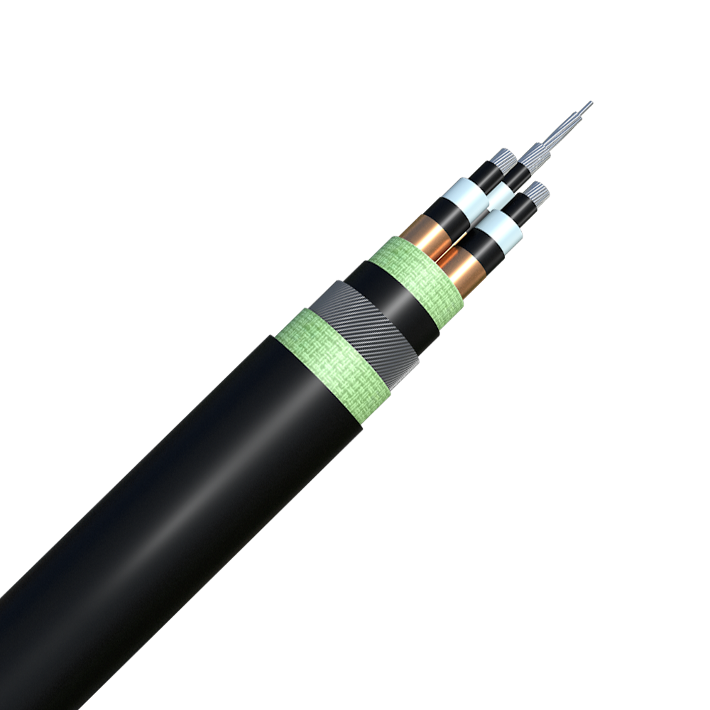 Cable with extruded cross-linked polyethylene insulation for rated ...